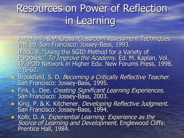Designing Improved learning through Reflection | PPT