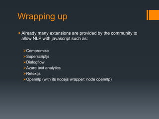 Designing nlp-js-extension | PPT