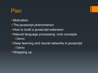 Designing nlp-js-extension