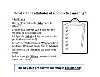 Designing productive meetings | PPT