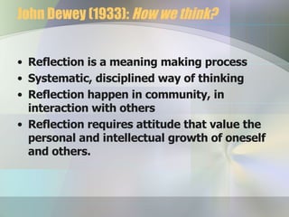 Designing Reflective Activities | PPT