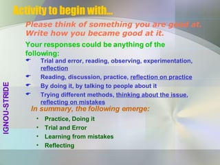 Designing Reflective Activities | PPT