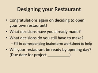 Designing-your-own-Restaurant (1).pptx | Dining Out | Food & Drink