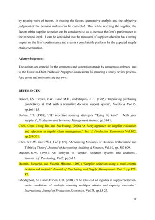 Designing a Computational tool for Supplier Selection using Analytical Hierarchy Process .doc