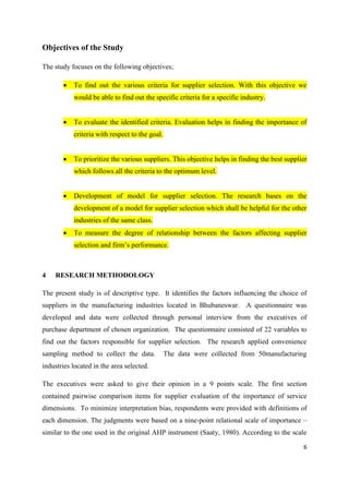 Designing a Computational tool for Supplier Selection using Analytical Hierarchy Process .doc
