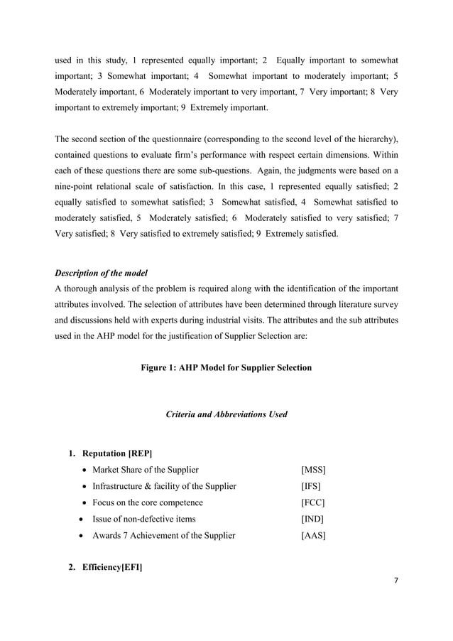 Designing A Computational Tool For Supplier Selection Using Analytical