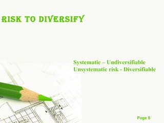 Designing a diverse investment portfolio | PPT