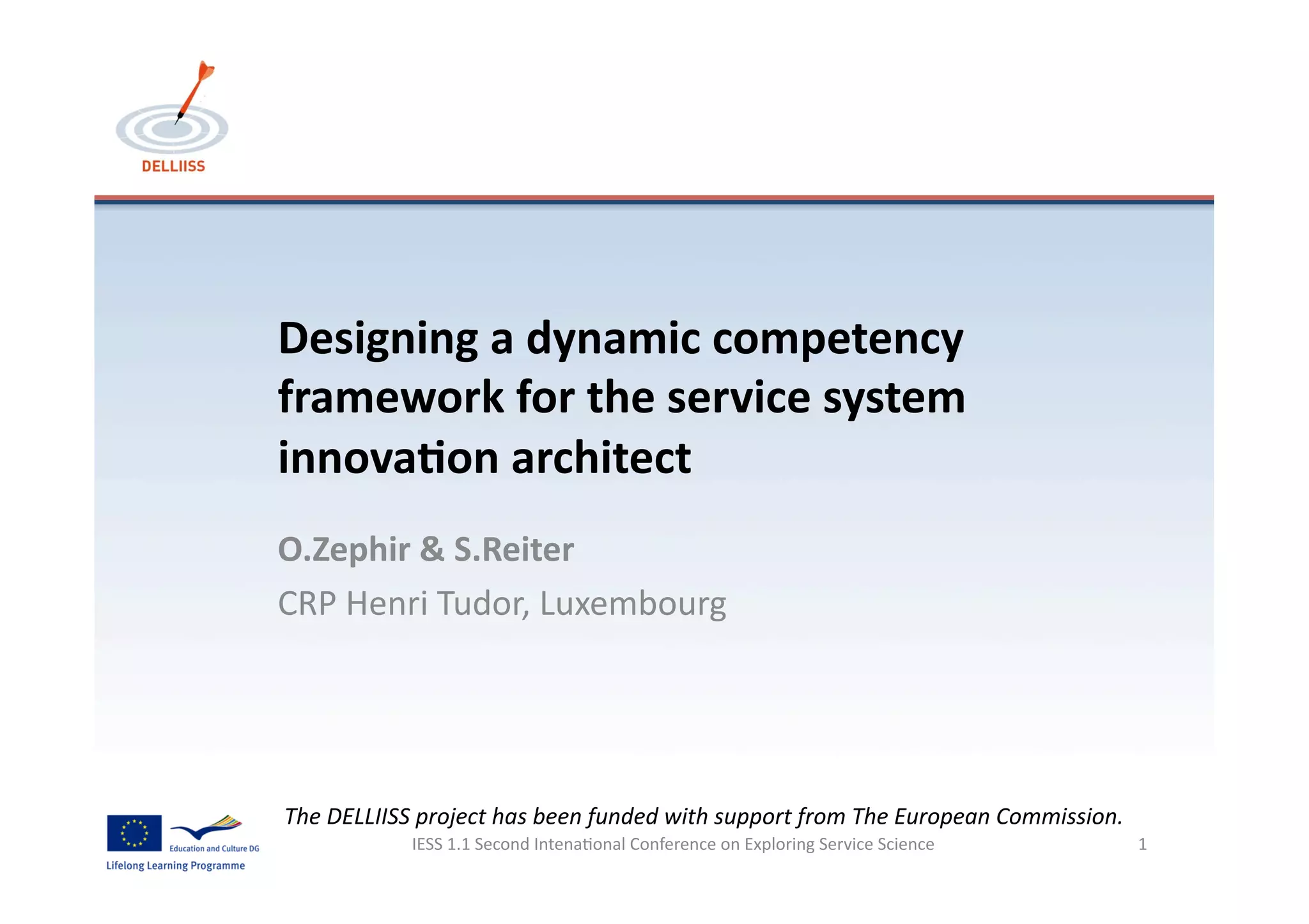 Designing a dynamic competency framework for the service system ...