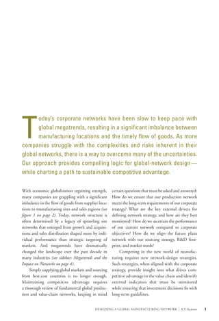 Designing a Global Manufacturing Network | PDF