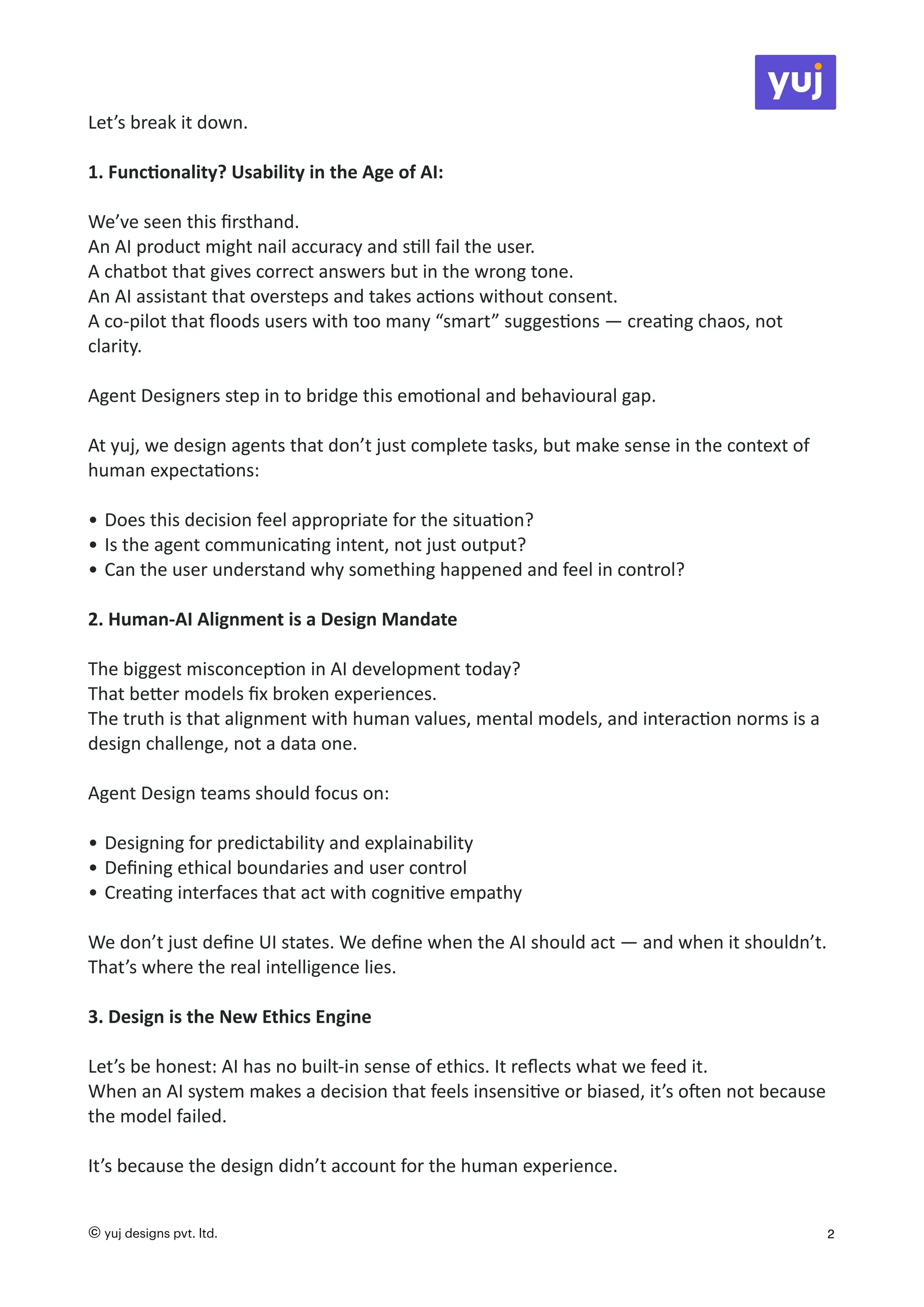 Designing AI That Works for Humans Why Agent Design Matters Now | PDF