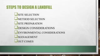 Designing a landfill | PPTX