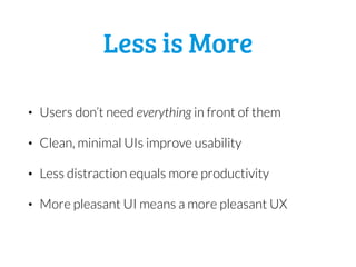 Designing a Minimal UI | PDF