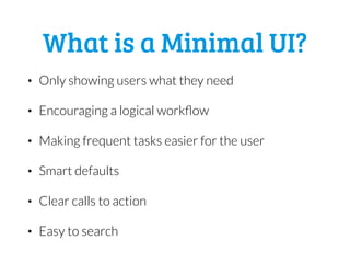 Designing a Minimal UI | PDF