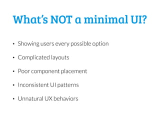 Designing a Minimal UI | PDF