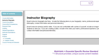 Designing a Moodle Template Based on Quality Matters Standards | PPTX