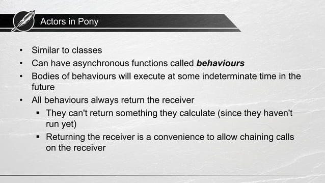 Designing an actor model game architecture with Pony | PDF ...