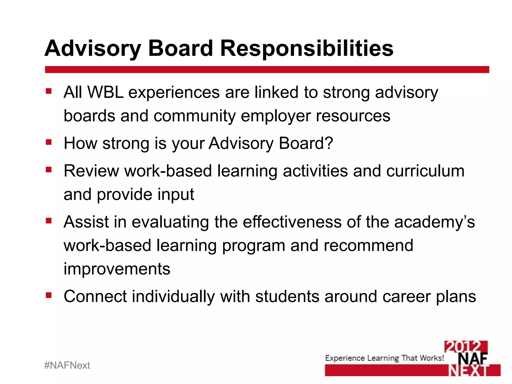 Designing and assessing your work based learning system | PPTX