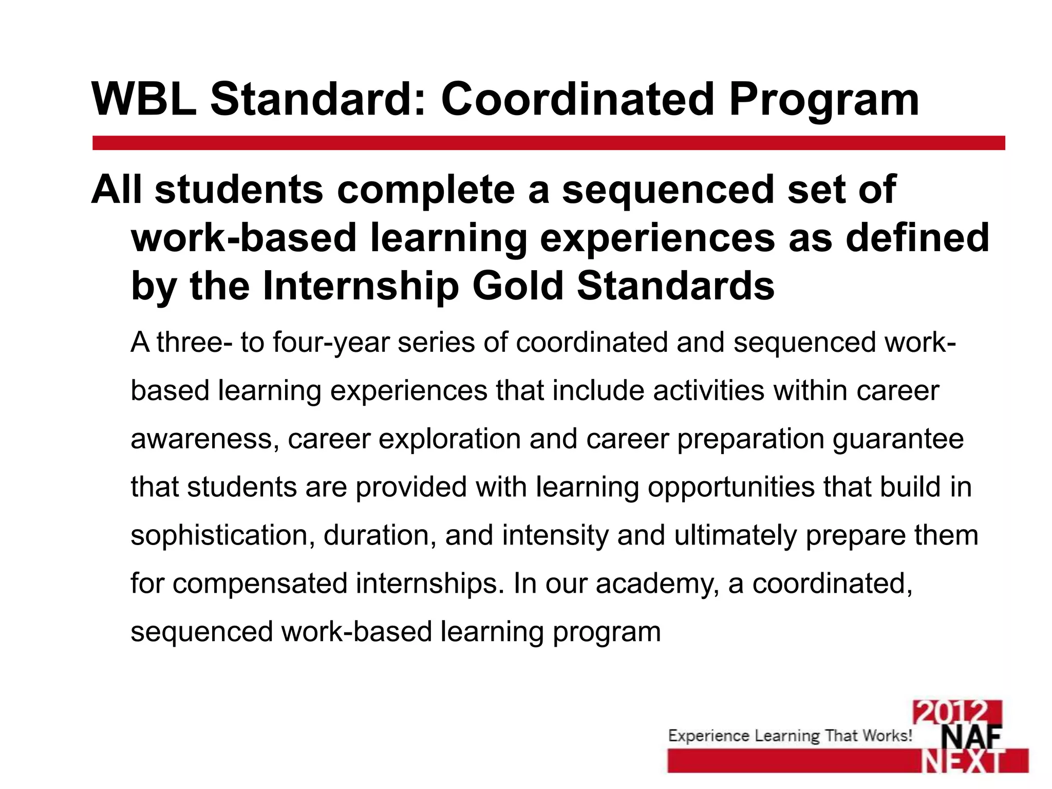 Designing and assessing your work based learning system | PPTX