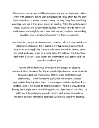 Designing and conducting formative evaluations | DOCX