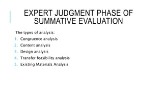 Designing and conducting summative evaluations | PPTX