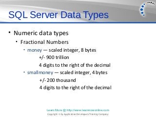Designing and Creating an SQL Server Database