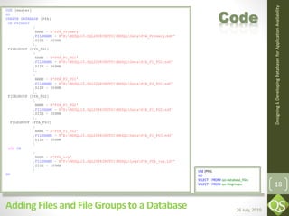 Designing and developing your database for application availability | PPT