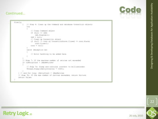 Designing and developing your database for application availability | PPT