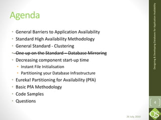 Designing and developing your database for application availability | PPT