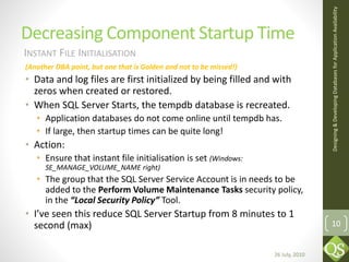 Designing and developing your database for application availability | PPT