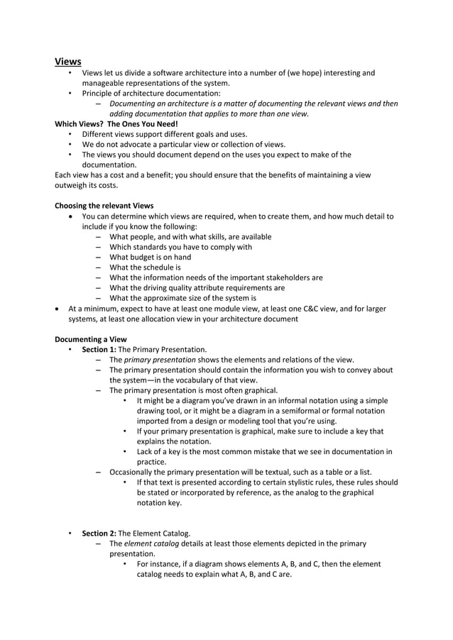 Designing and documenting software architecture unit 5 | PDF