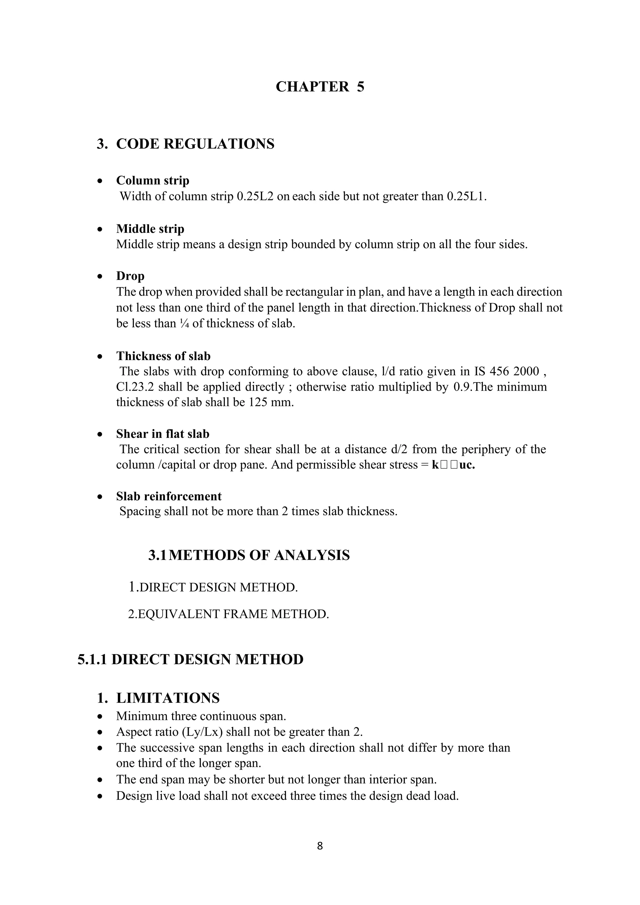 Designing and drawing of flat slab with the help of i.s code | PDF