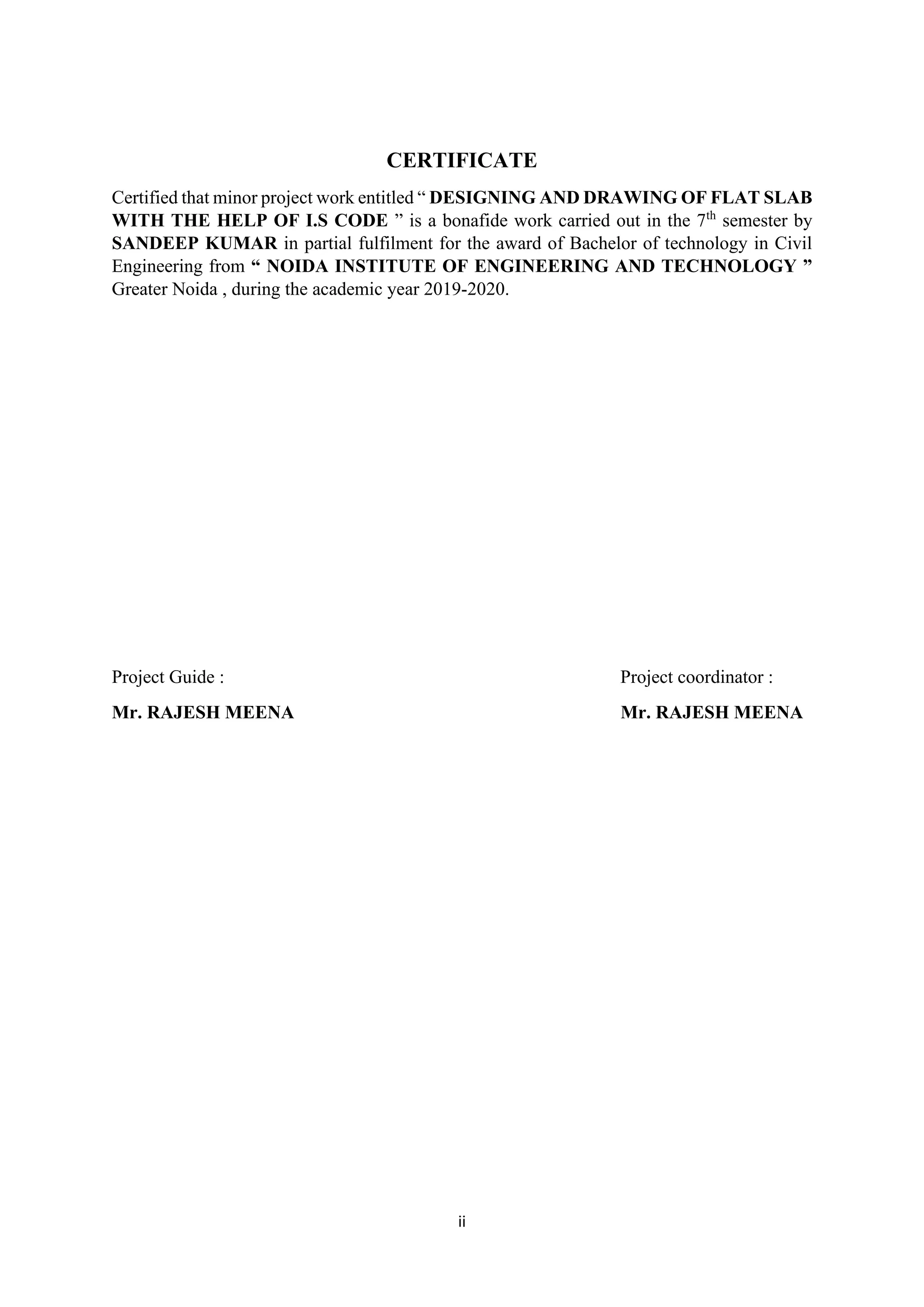 Designing and drawing of flat slab with the help of i.s code | PDF