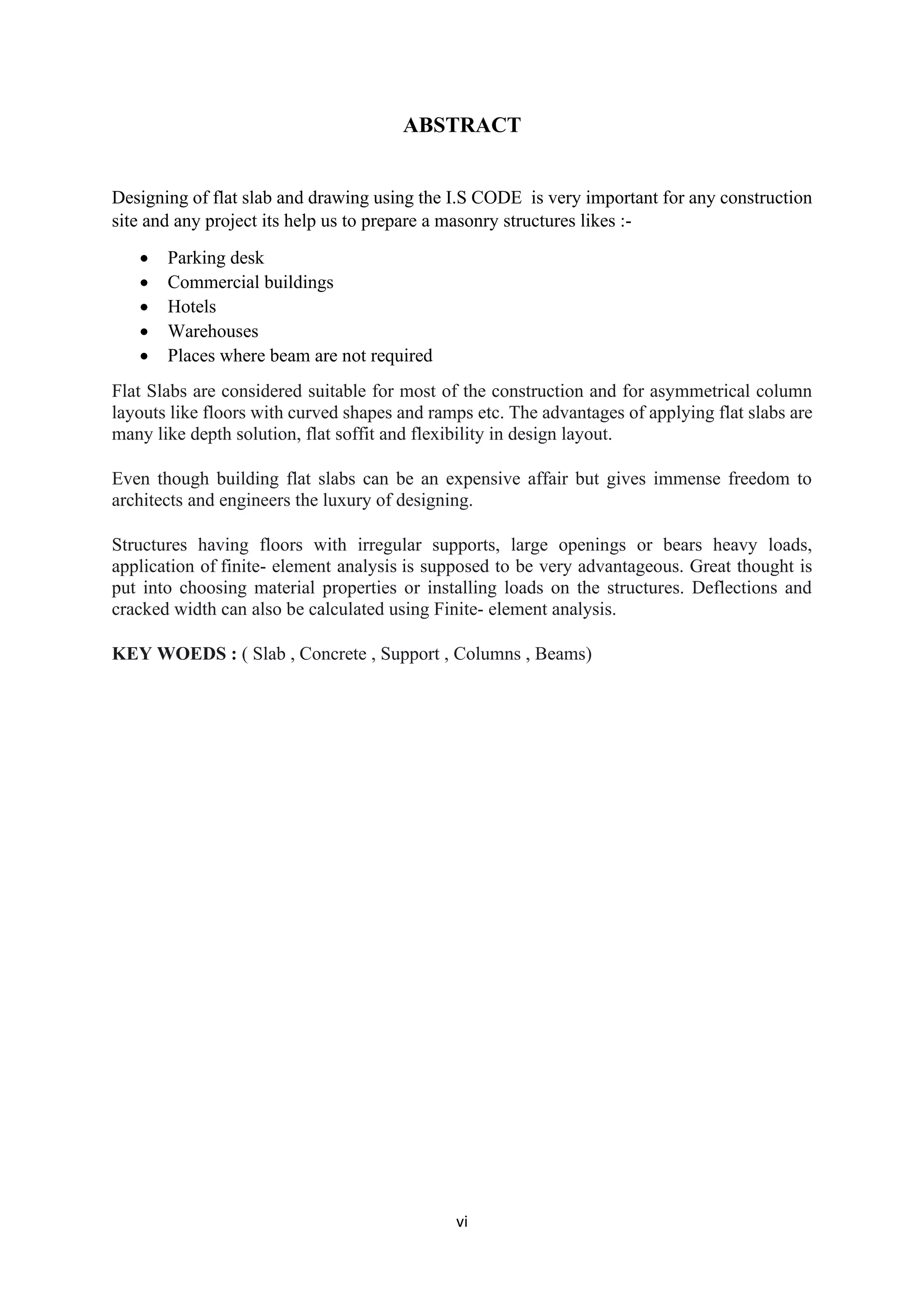 Designing and drawing of flat slab with the help of i.s code | PDF