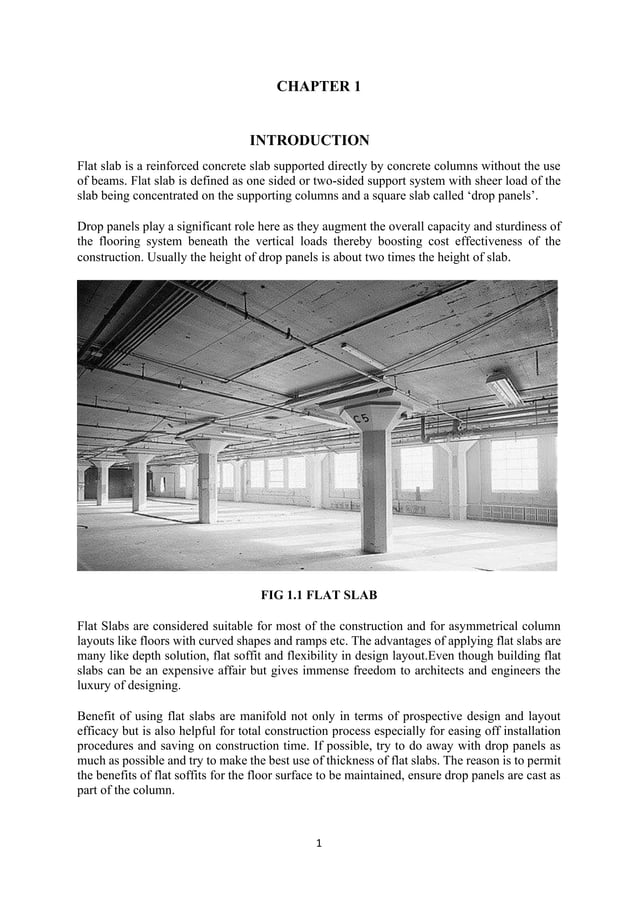 Designing and drawing of flat slab with the help of i.s code | PDF ...