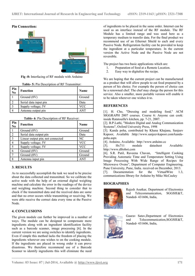 Designing and implementation of remotely operated cooking module | PDF ...