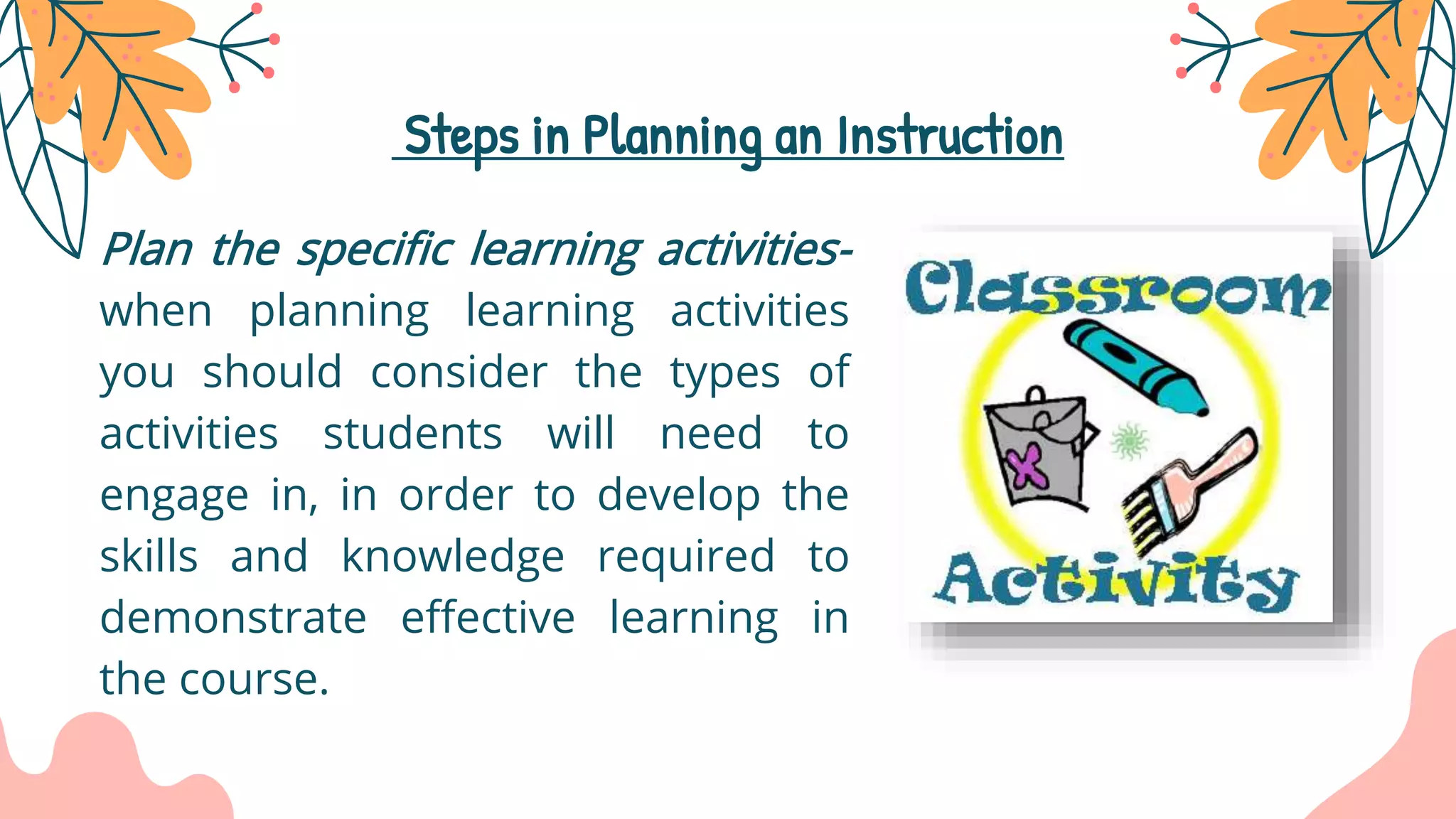 Designing and planning teaching and learning process | PPTX