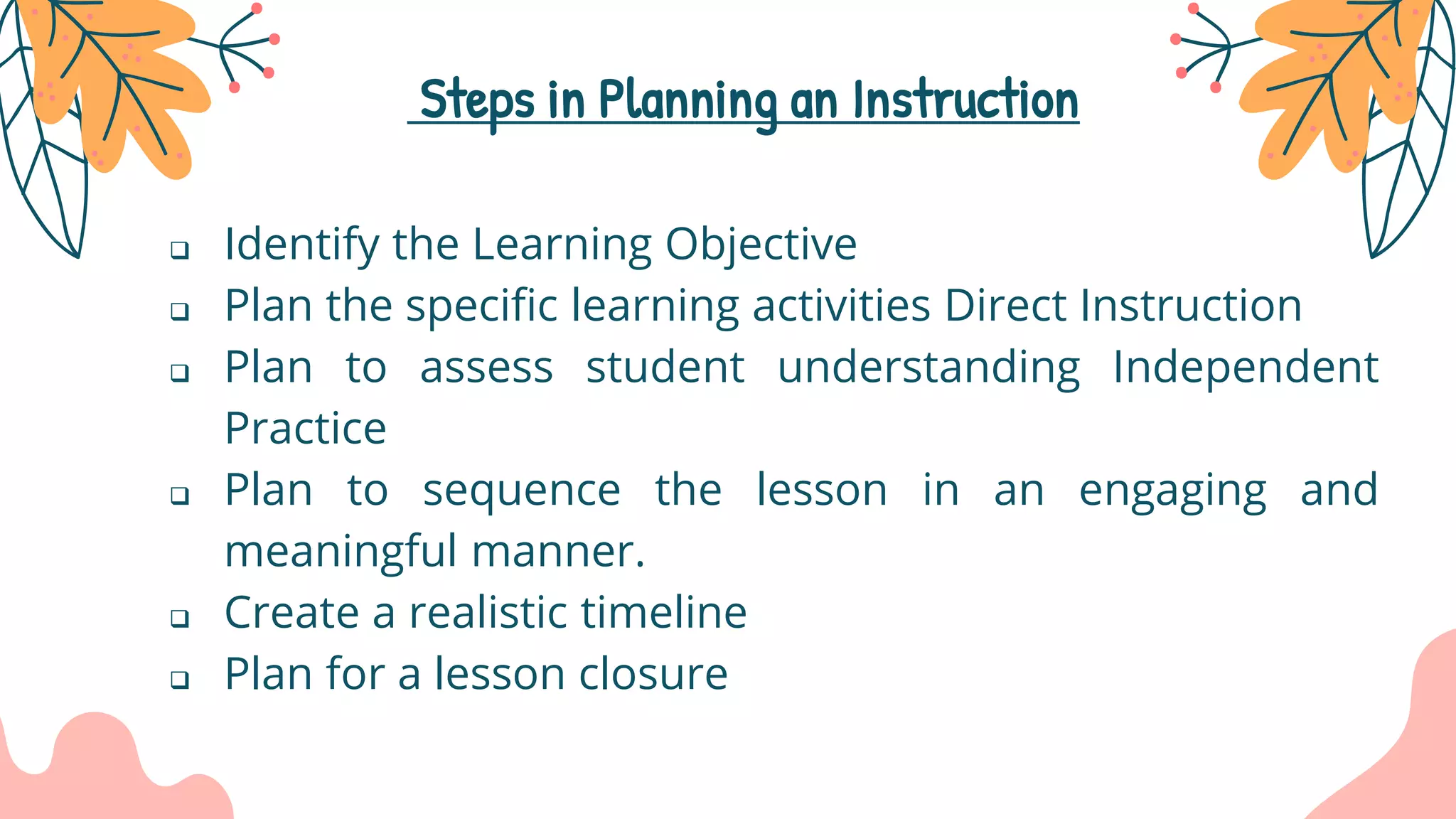 Designing and planning teaching and learning process | PPTX