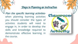 Designing and planning teaching and learning process | PPTX