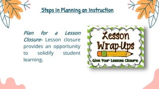 Designing and planning teaching and learning process | PPTX