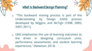 Designing and planning teaching and learning process | PPTX