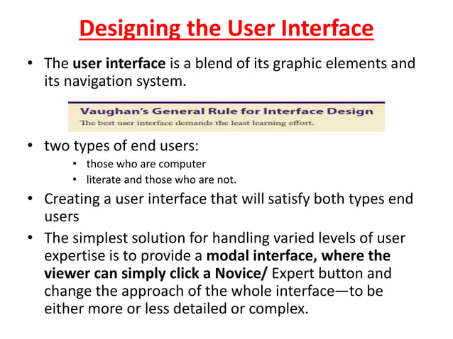 Designing and producing-Design structure -user interface | PPT | Free ...