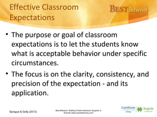 Designing and teaching classroom behavioral expectations | PPT
