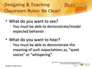 Designing and teaching classroom behavioral expectations | PPT