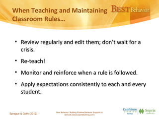 Designing and teaching classroom behavioral expectations | PPT