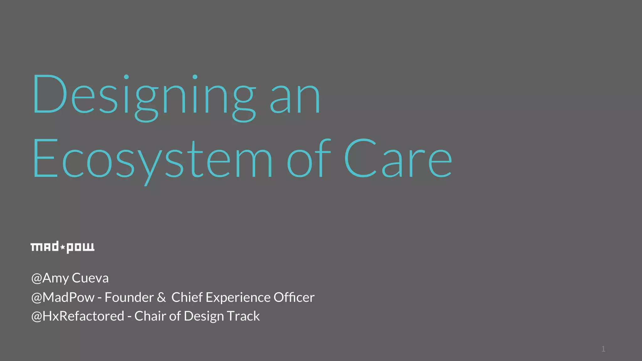 Designing An Ecosystem of Care | PPT