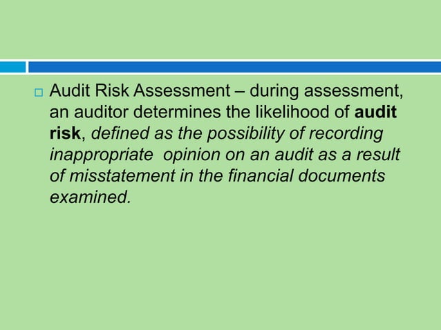 Designing an effective response to assessed risks (Auditing theory) | PPT
