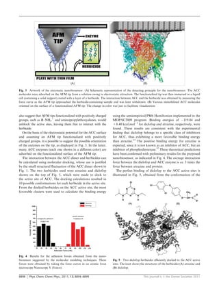 Designing an enzyme based nanobiosensor using molecular (2011) | PDF | Science