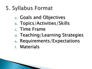 Designing an Esp Syllabus | PPTX