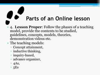 Designing an online lesson | PPTX