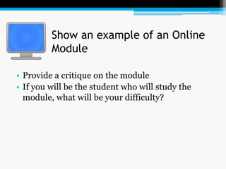 Designing an online lesson | PPTX | Educational Assessment | Education